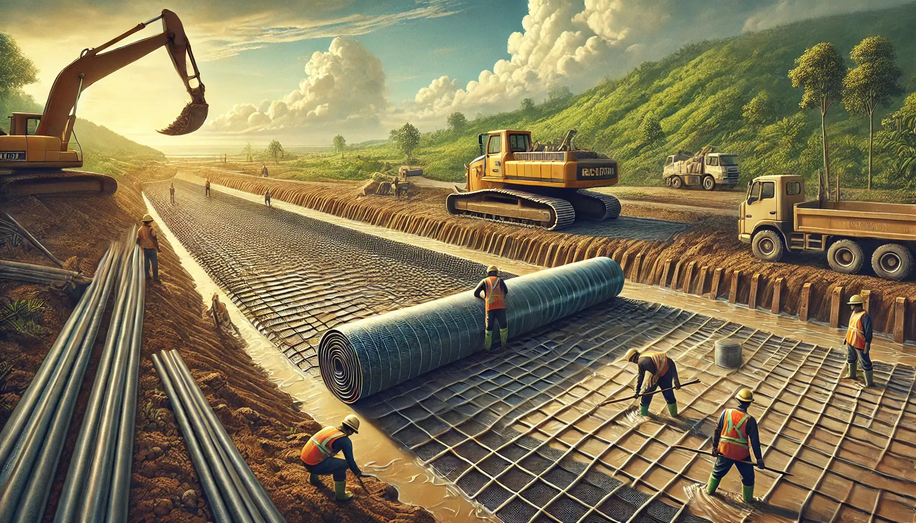 Instalasi Geogrid untuk Penguatan Tanah yang Tahan Lama dan Efektif
